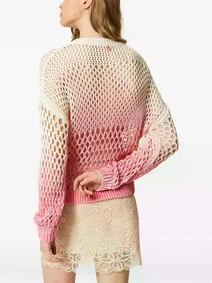 TWINSET Openwork Gradual Print Jumper - Pink