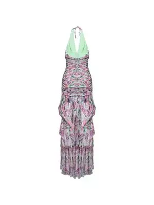 PatBO Floral-print Ruffled Gown