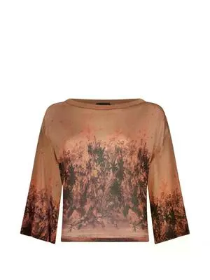 Liu Jo Printed Crew-neck Top
