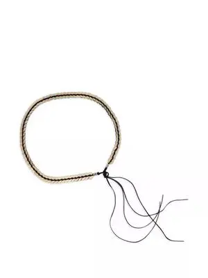 Sandro Jewelry Belt With Leather Tie - Silver