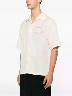 Sandro Loose-fit Floral Crochet Shirt
