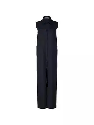 Issey Miyake Zip Sleeveless Jumpsuit - Black