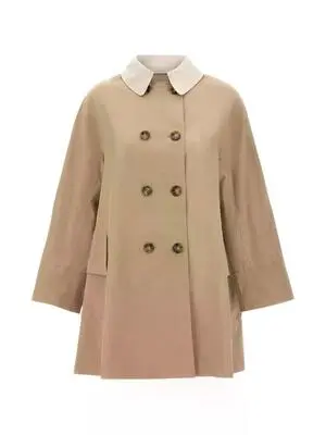 ELENA MIRÒ Double-breasted Coat With Contrasting Collar