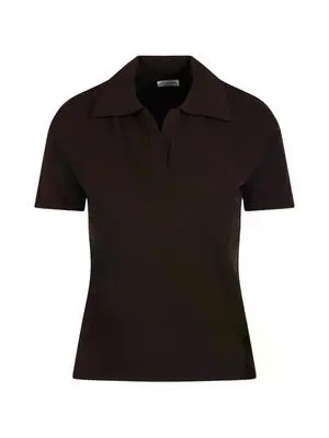 ROBERTO COLLINA Collared T-shirt - Brown