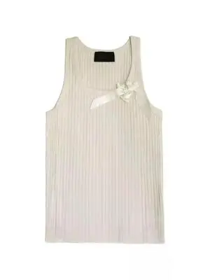 Simone Rocha Ribbon-detail Ribbed Knit Vest