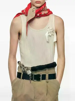 Simone Rocha Ribbon-detail Ribbed Knit Vest
