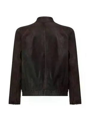 SALVATORE SANTORO Buttoned-collar Raglan Jacket