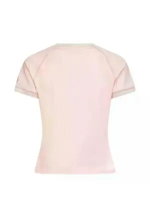 Moncler Heart-print Ribbed T-shirt - Pink