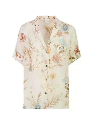 Eleventy Floral-print Buttoned Shirt