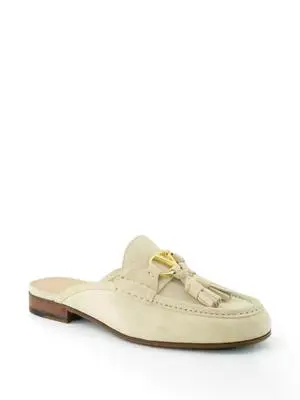 Valentino Garavani Vlogo Signature Tassel Detail Flat Mules - Neutrals