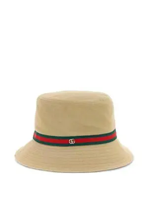 Gucci Bucket Hat With Web - Neutrals