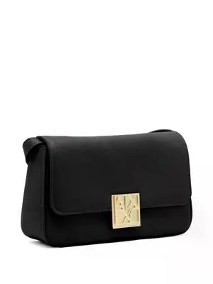 Armani Exchange Mini Logo-plaque Crossbody Bag - Black