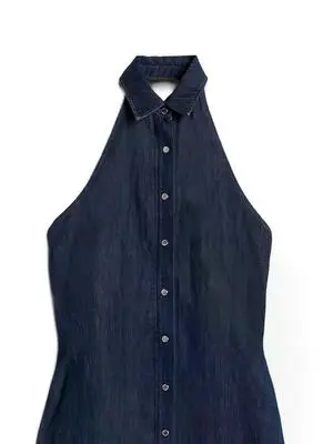 7 For All Mankind Buttoned Maxi Dress - Blue