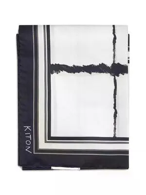 Kiton Silk Scarf - Black