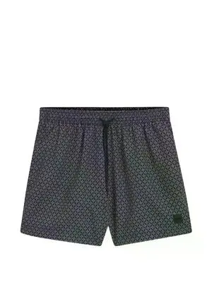BOSS Graphic-pattern Swim Shorts - Blue