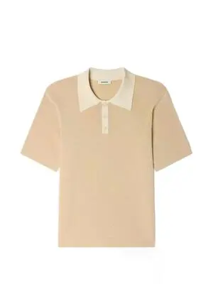 Sandro Two-tone Polo Shirt - Neutrals