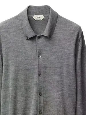 Versace Polo-collar Cardigan - Grey