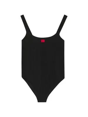 Black Square Neck Swimsuits