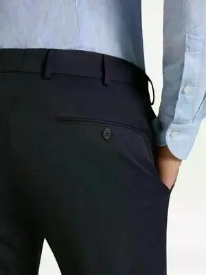 SLOWEAR Slim-fit Tailored Trousers - Blue