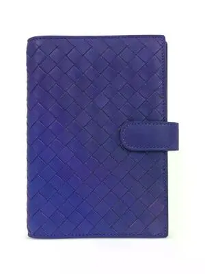 Bottega Veneta 2009 Intrecciato Leather Notebook Cover - Blue