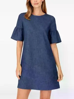 GRAN SASSO Bell-sleeve Mini Dress - Blue