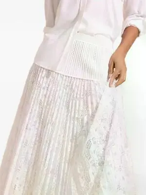 Simkhai Pleated Midi Skirt - Neutrals