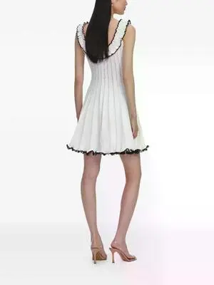 SELF-PORTRAIT Ruffled Bow Mini Dress
