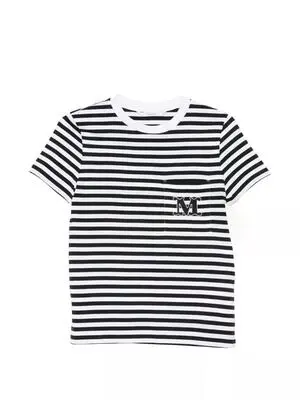 Max Mara Striped Patch Pocket T-shirt - Black