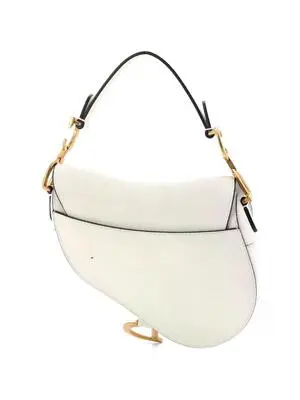 Dior Saddle Handbag Leather Mini Shoulder Bag - White