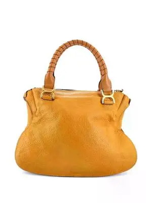 Chloé Marcie Leather Medium Shoulder Bag - Orange