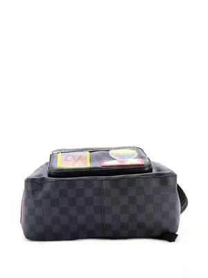 LOUIS VUITTON Josh Alps Patches Damier Graphite Backpack - Black