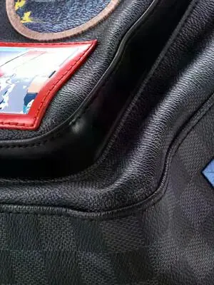 LOUIS VUITTON Josh Alps Patches Damier Graphite Backpack - Black