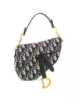 Dior Saddle Handbag Oblique Canvas Mini - Blue