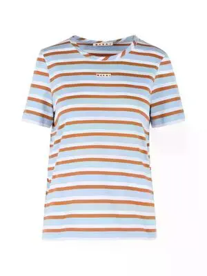 Marni Striped Logo-patch T-shirt