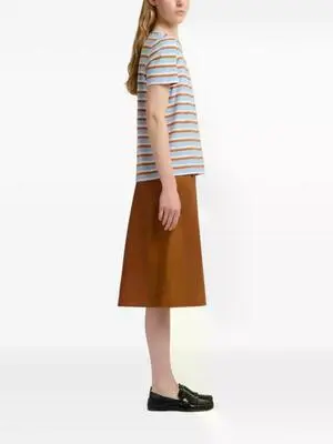 Marni Striped Logo-patch T-shirt - Blue