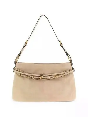 Pinko Studded Leather Shoulder Bag - Neutrals