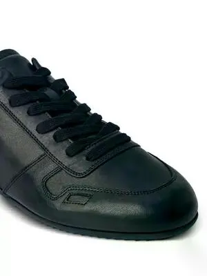 Rick Owens Round Toe Lace-up Sneakers - Black