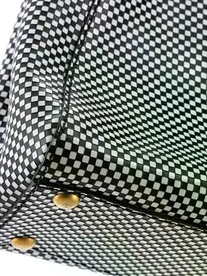 Fendi Peekaboo Regular Shoulder Bag Check Print Leather - Multicolour