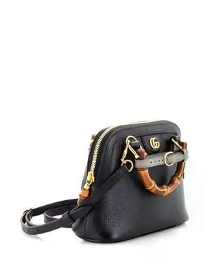 Gucci Diana Nm Bamboo Dome Top Handle Mini Crossbody Bag - Black