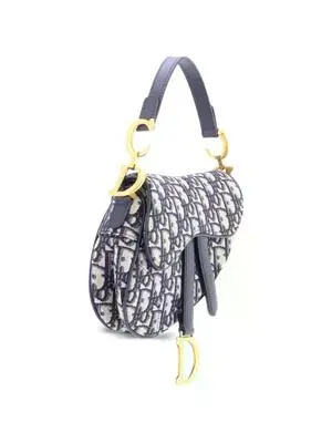 Dior Saddle Handbag Oblique Canvas Mini Shoulder Bag - Blue