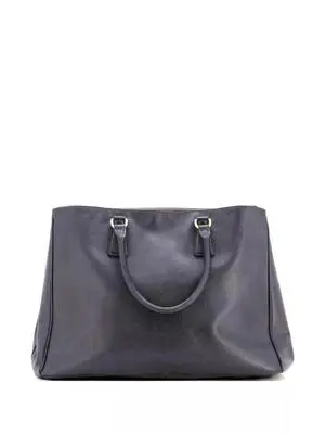 Prada Lux Saffiano Leather Large Tote Bag - Black