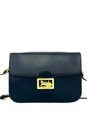 Celine 20th Century Leather Logo Crossbody Bag