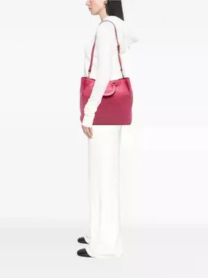 Prada Vitello Daino Embossed Canapa Logo Open Convertible Tote Satchel