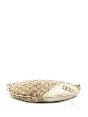 Gucci 2000-2015 Medium Gg Canvas Britt Half Moon Crossbody Bag