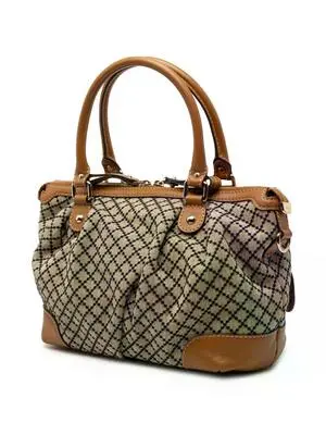 Gucci Diamante Canvas Sukey Satchel - Brown