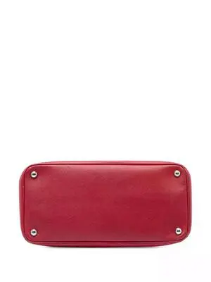 Prada Saffiano Cuir Twin Satchel - Red