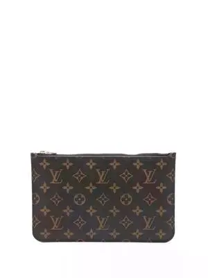 LOUIS VUITTON Monogram Neverfull Mm Pouch - Brown