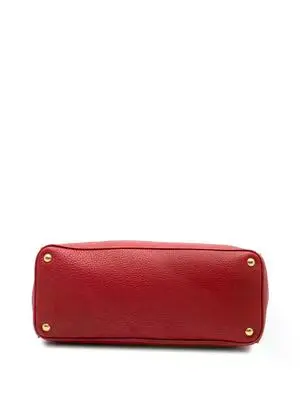 Prada Vittelo Daino Open Convertible Tote Satchel - Red