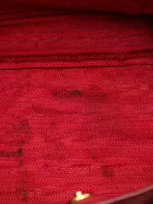 Prada Vittelo Daino Open Convertible Tote Satchel - Red