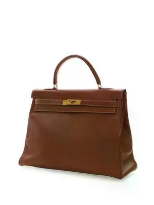 Hermès 1993 Courchevel Kelly Retourne 35 Satchel - Brown